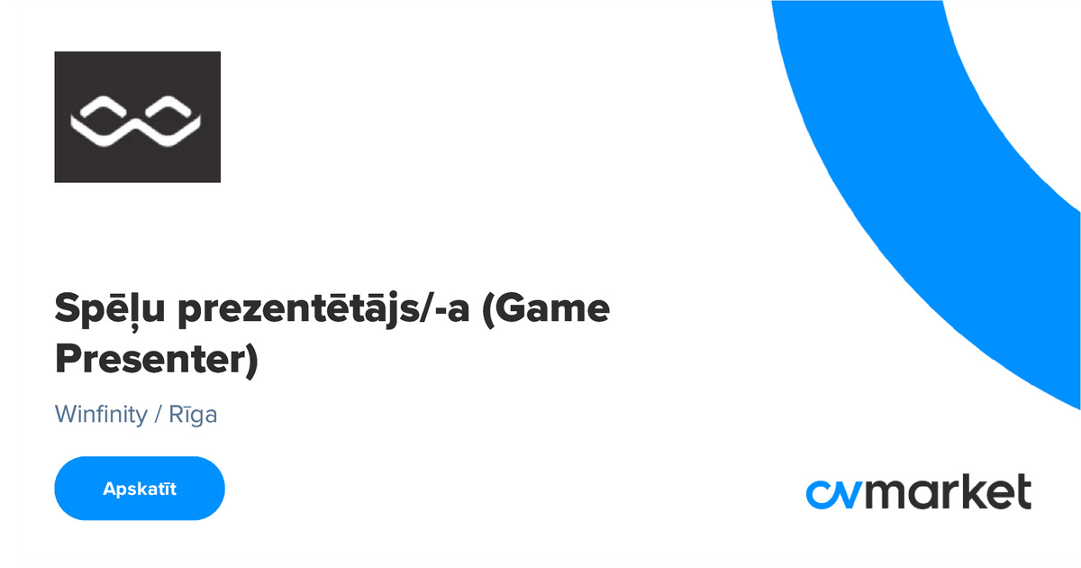 Spēļu prezentētājs/-a (Game Presenter), 2024-08-23