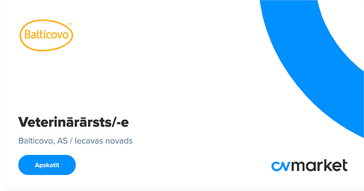 Balticovo, AS Veterinārārsts/-e, 2025-11-14